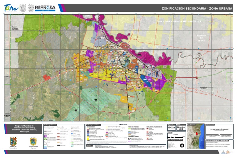 E02a - Zonificacion Secundaria - Reynosa PLANO USO de SUELO 2021 | PDF