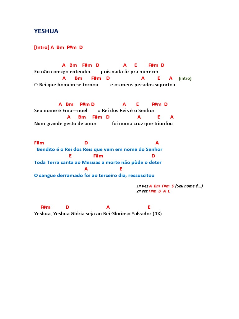 Yeshua - Cifra | PDF