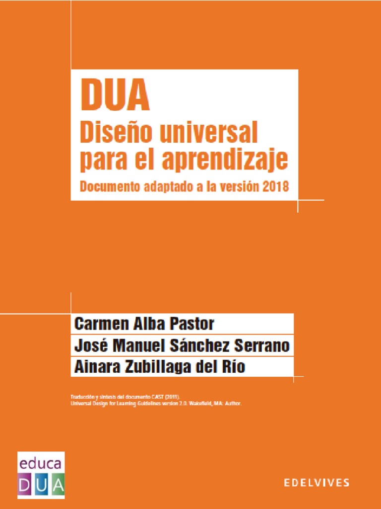 DUA-Diseño Universal para El Aprendizaje - Adaptado-V-2018-Rev2023 ...
