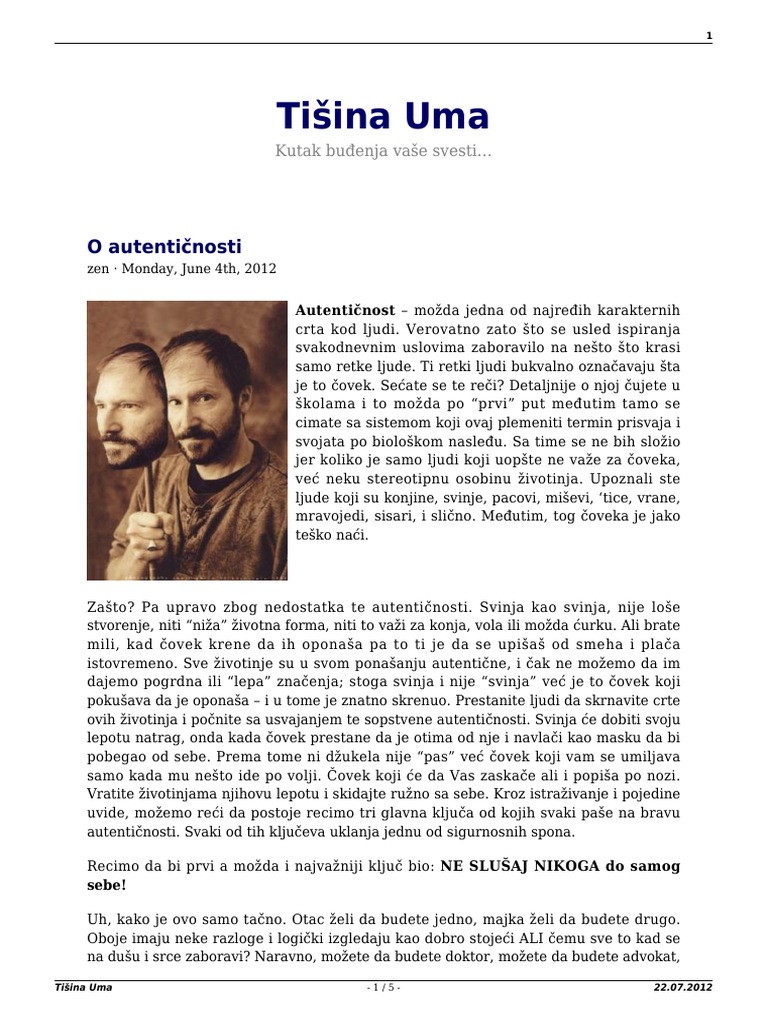 O Autenticnosti | PDF