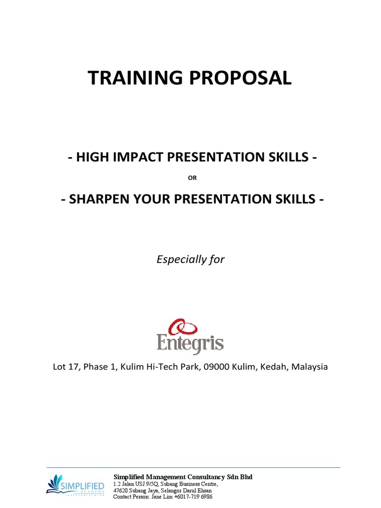 Cost - Training Proposal - 20230131 - High Impact Presentation Skills ...