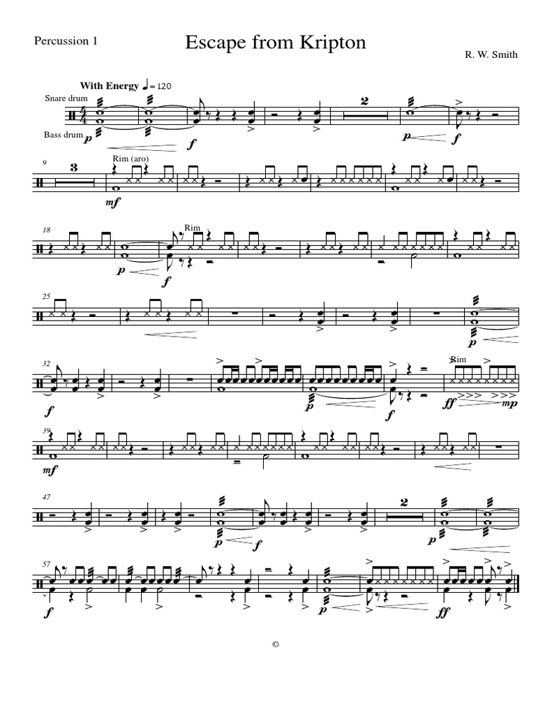 Escape From Krypton 2 - Percussion 1 | PDF | Elementos químicos | Átomos