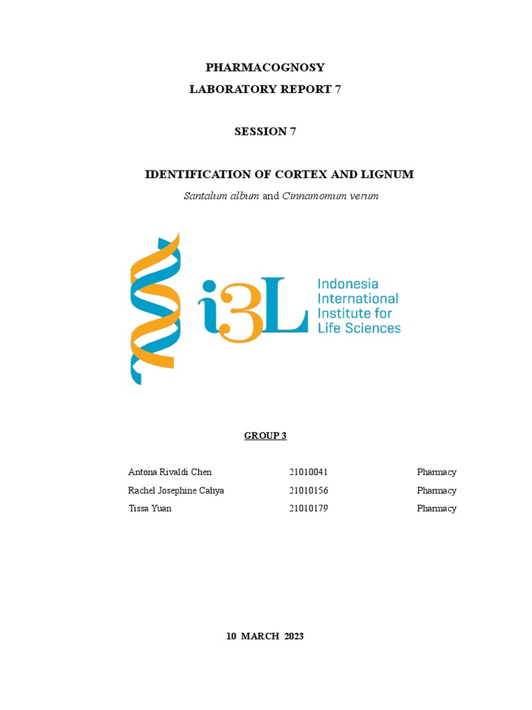 Pharmacognosy Lab Report | PDF