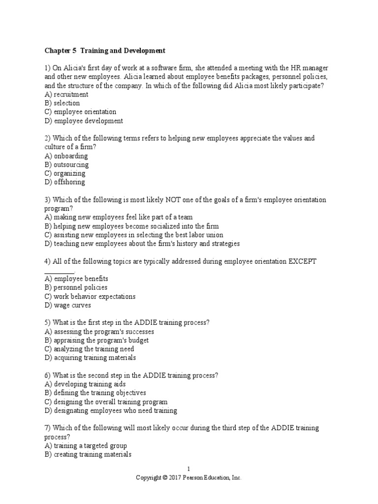 Chapter 05 Training and Development | PDF | Cognition | Cognitive Science