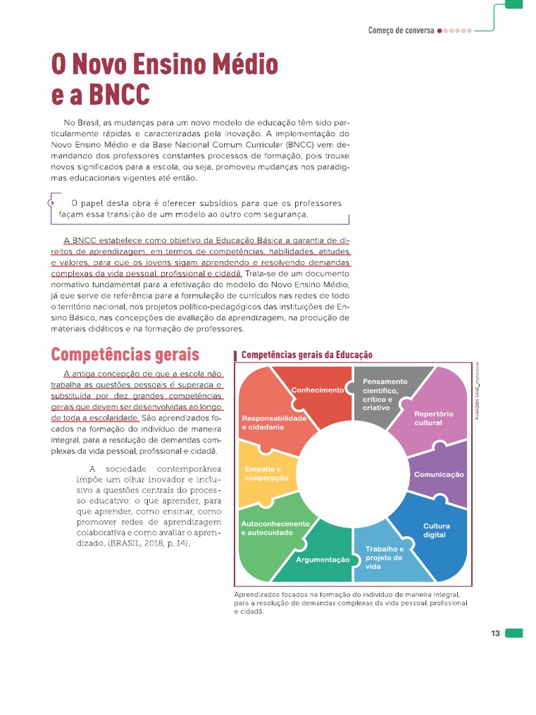 Competências e habilidades específicas BNCC - CHSA | PDF