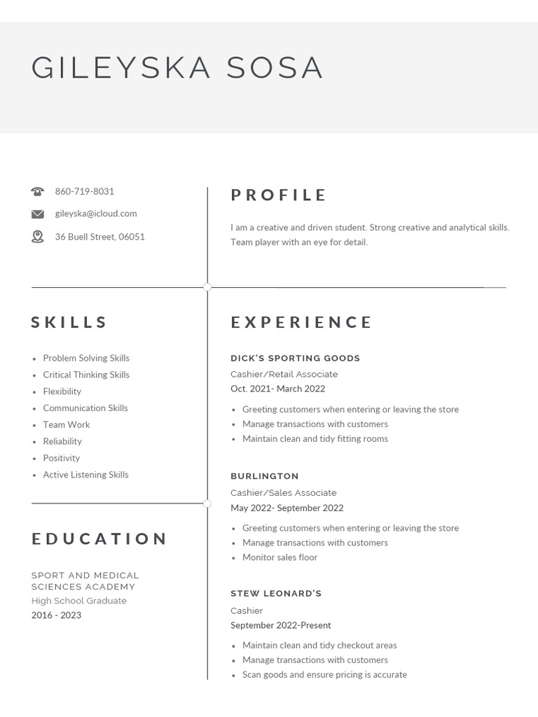 Grey Clean CV Resume Photo | PDF