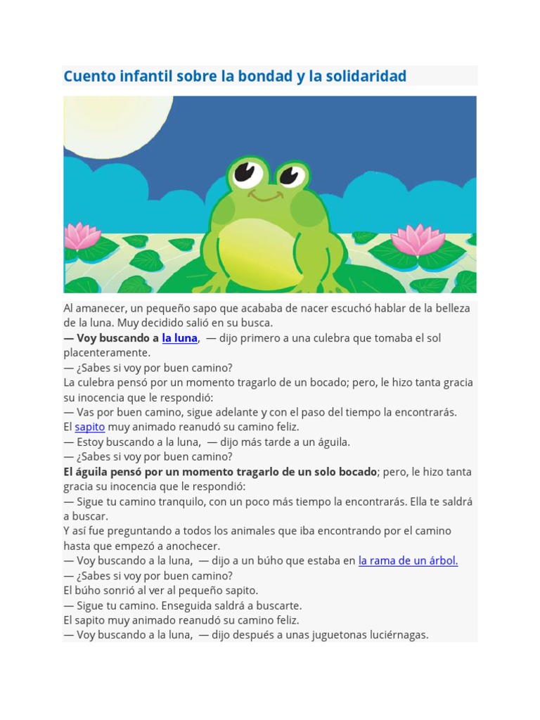 Cuento Sapito Pdf