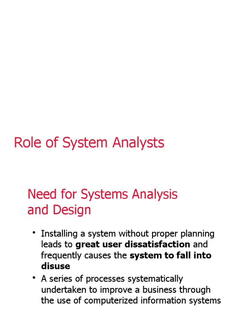 Role of System Analyst-Awad-5 | PDF | Human–Computer Interaction ...