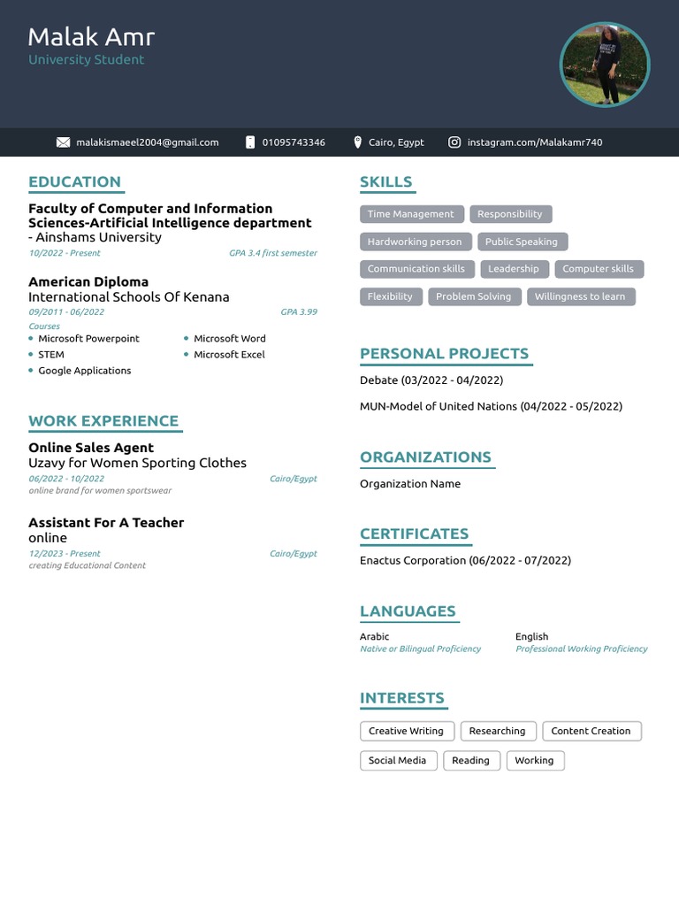 Malak's Resume | PDF