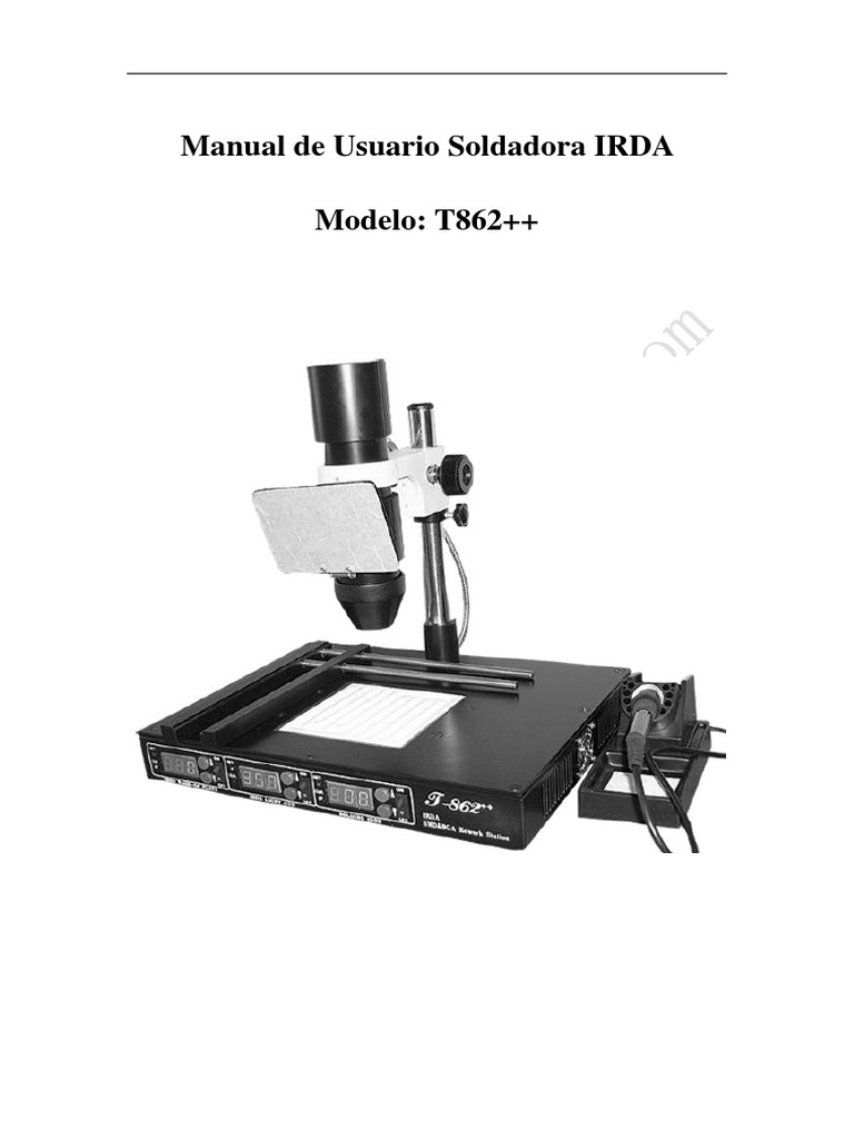 Manual de Usuario Soldadora IRDA. Modelo_ T862++ | PDF | Soldadura | Construcción