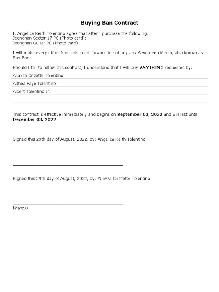 Child Behavior Contract | PDF