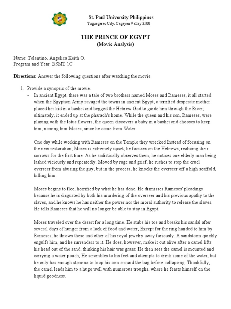 The Prince of Egypt | PDF