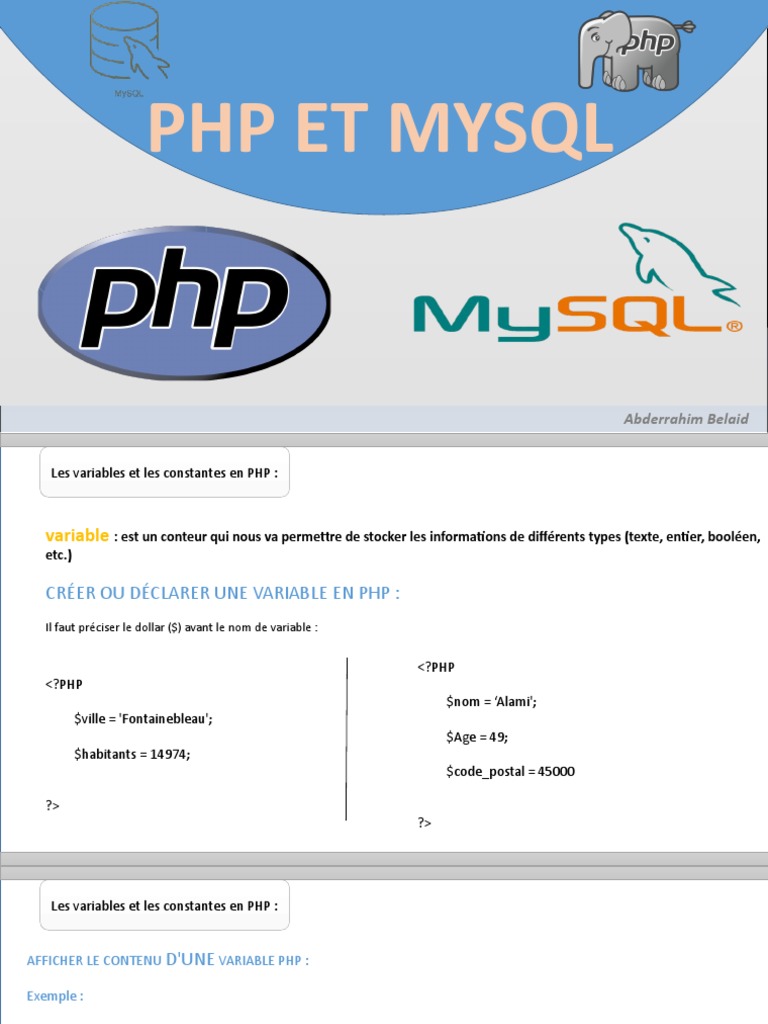 PHP Et Mysql | PDF