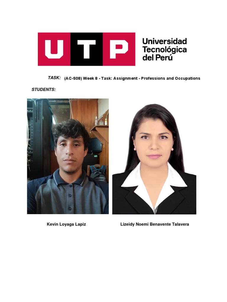 (AC-S08) Week 8 - Task Assignment - Professions and Occupations | PDF