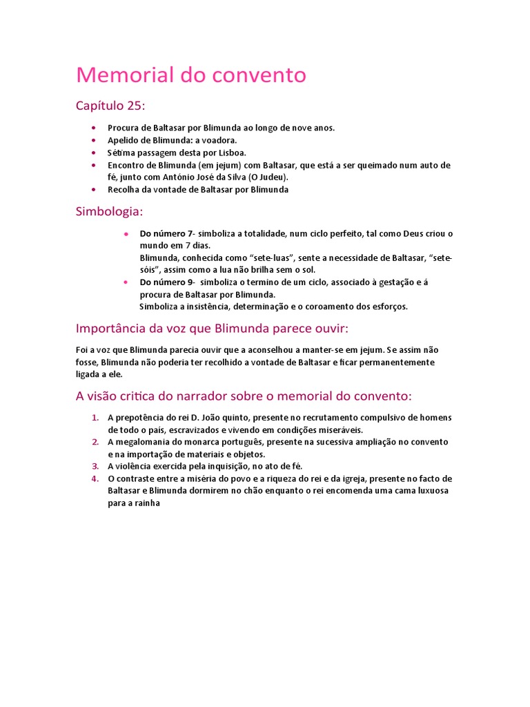 Memorial Do Convento | PDF