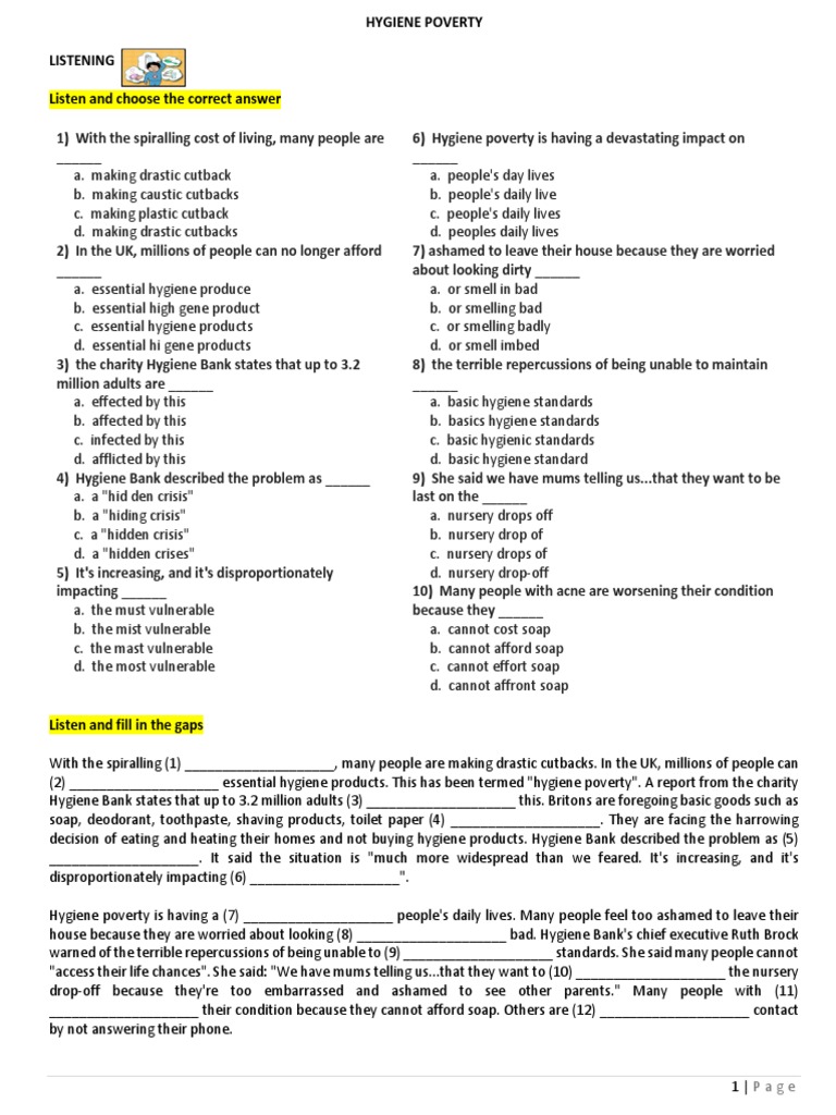 Hygiene Poverty | PDF | Cost Of Living | Poverty