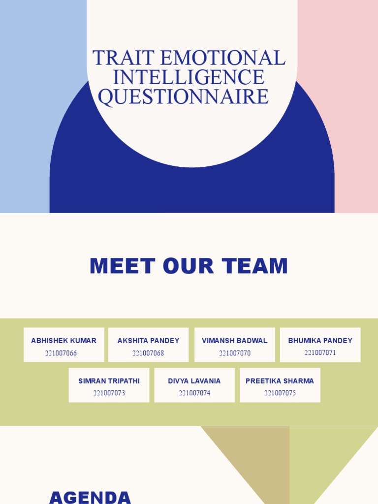 Trait Emotional Intelligence Questionnaire | PDF | Emotional ...