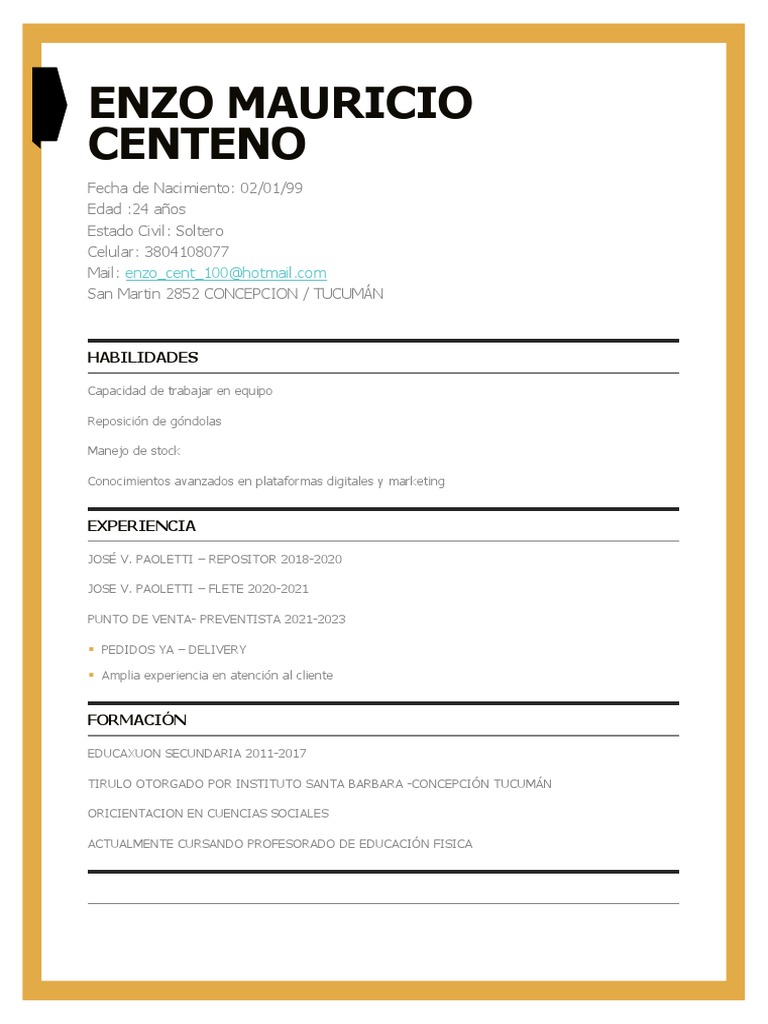 Copia de CV Enzo | PDF
