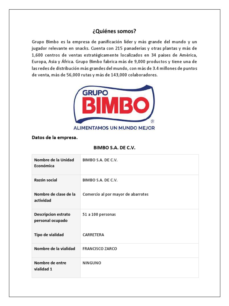 Bimbo | PDF | Economias
