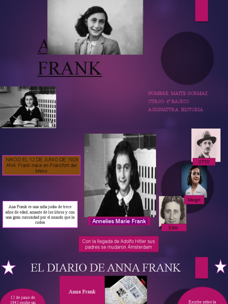 Biografía de Ana Frank: Nacimiento y Vida | PDF | Historia