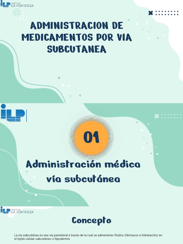 Administracion de Medicamentos Por Via Subcutanea | PDF | Inyección (medicina) | Medicamentos ...