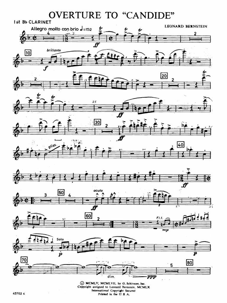 Bernstein - Candide - Clarinets | PDF