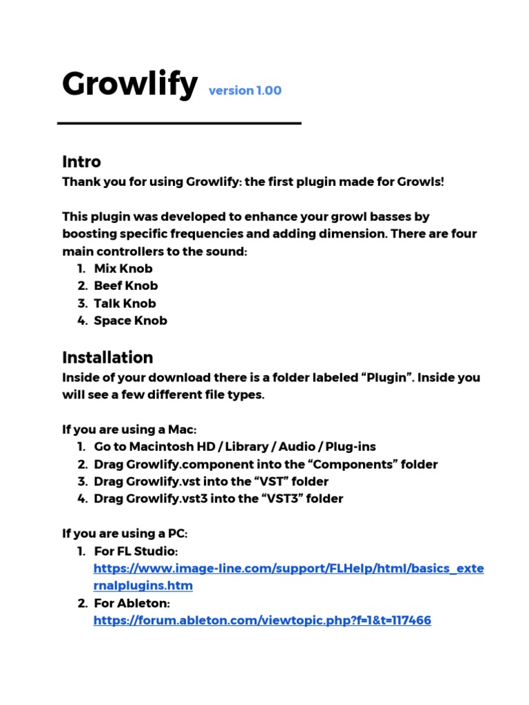 Growlify MANUAL | PDF | Games & Activities | Technology & Engineering