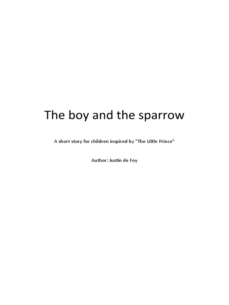 Short Story - The Boy and The Sparrow | PDF