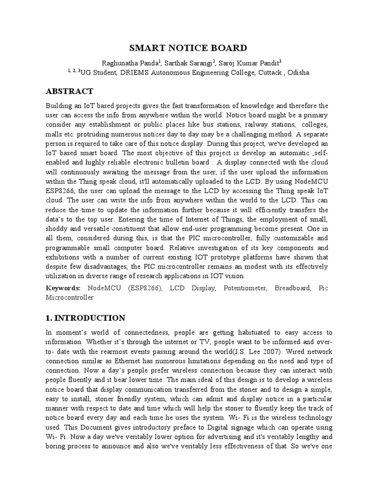 B4. Smart Notice Board | PDF