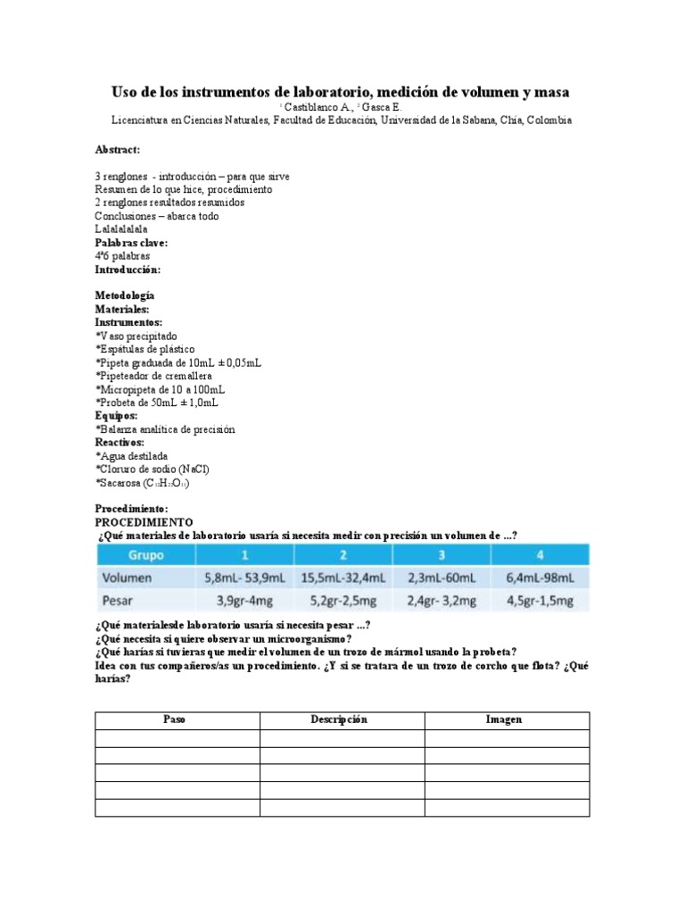 Informe de Laboratorio | PDF | Laboratorios | Medición