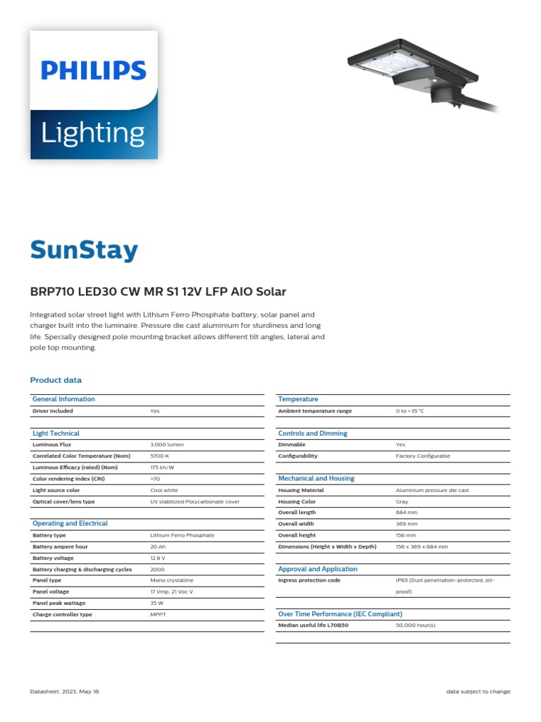 BRP710 LED30 Datasheet | PDF | Battery Charger | Electromagnetism