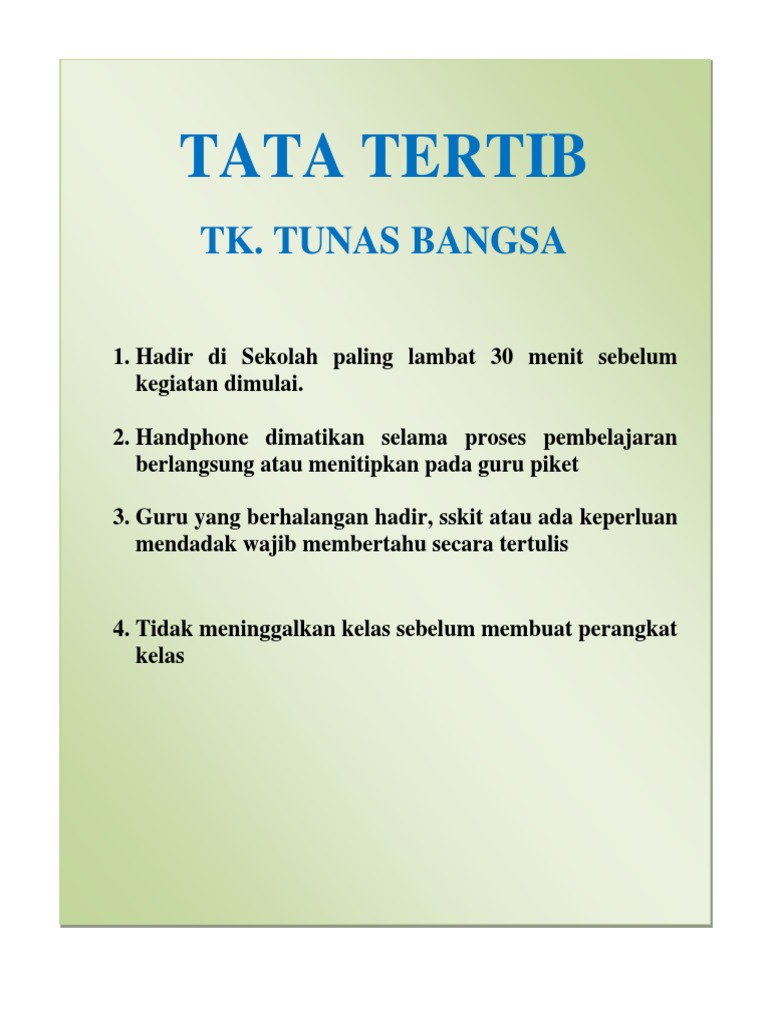 Tata Tertib | PDF