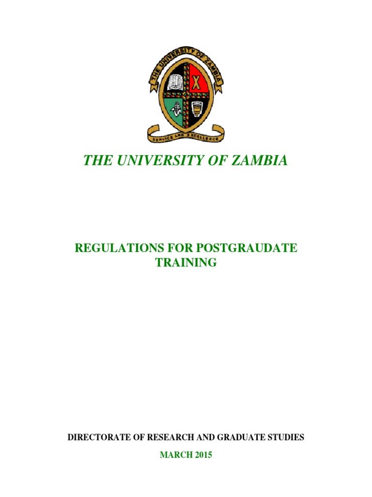 Unza PG Regulations | PDF | Thesis | Postgraduate Education