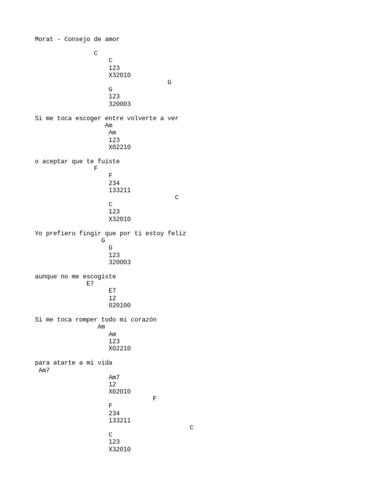 Morat - Consejo de Amor | PDF