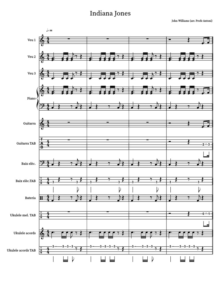 Indiana Jones, Partitura | PDF