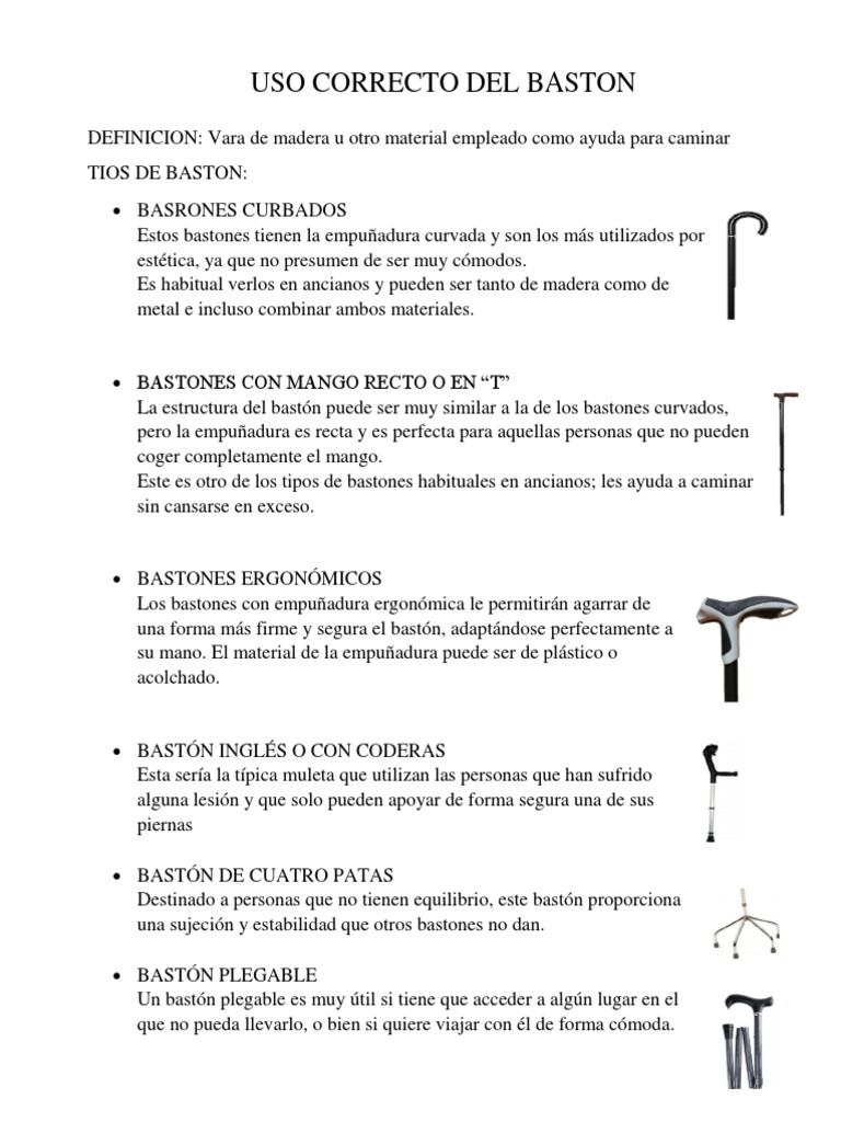 Uso Correcto Del Baston | PDF