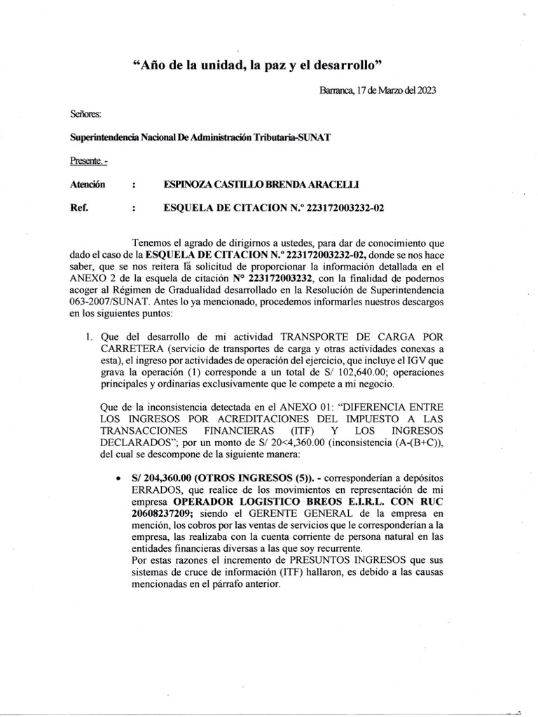 Escrito de Respuesta | PDF