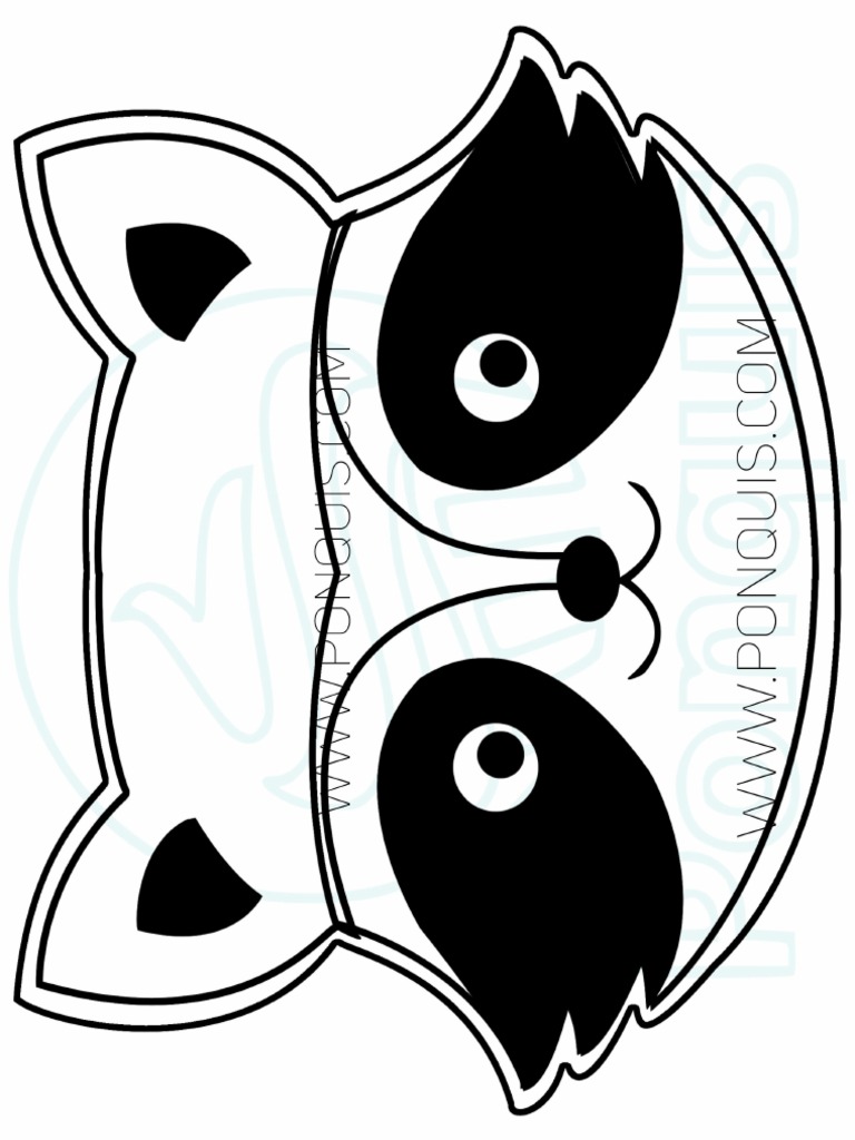 Moldes de Mapache Con Flores en Espiral para Descargar Gratis en PDF ...