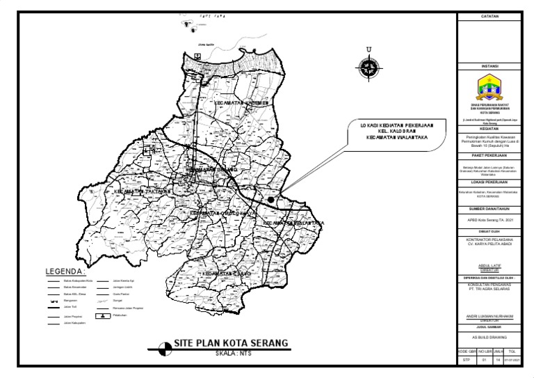 Site Plan Kota Serang: Legenda | PDF