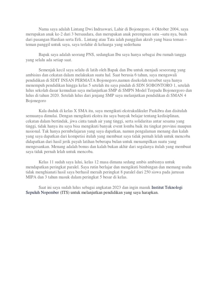 DESKRIPSI DIRI | PDF