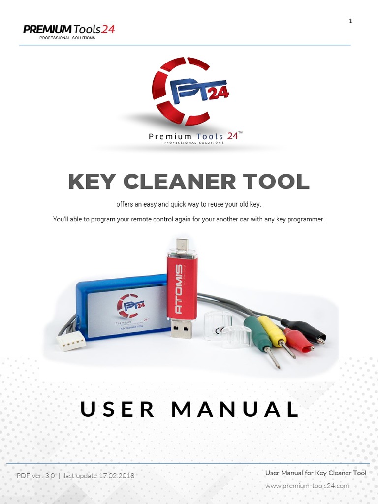 Key Cleaner Tool User Manual | PDF