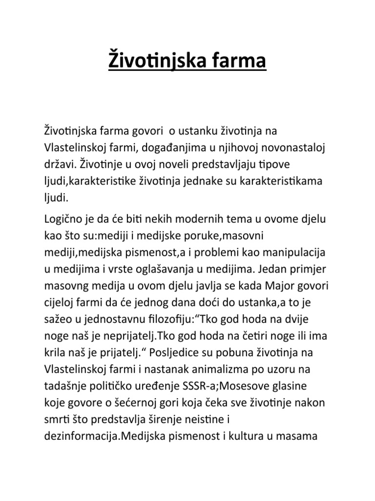 Životinjska Farma | PDF