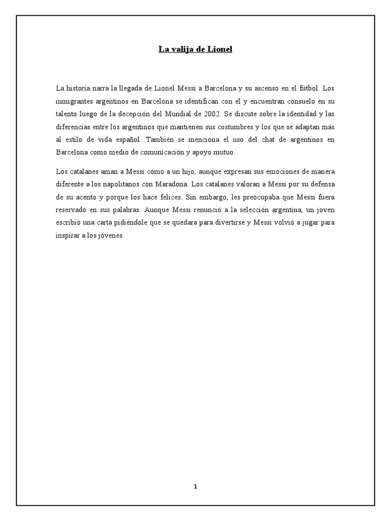 La Valija de Lionel | PDF