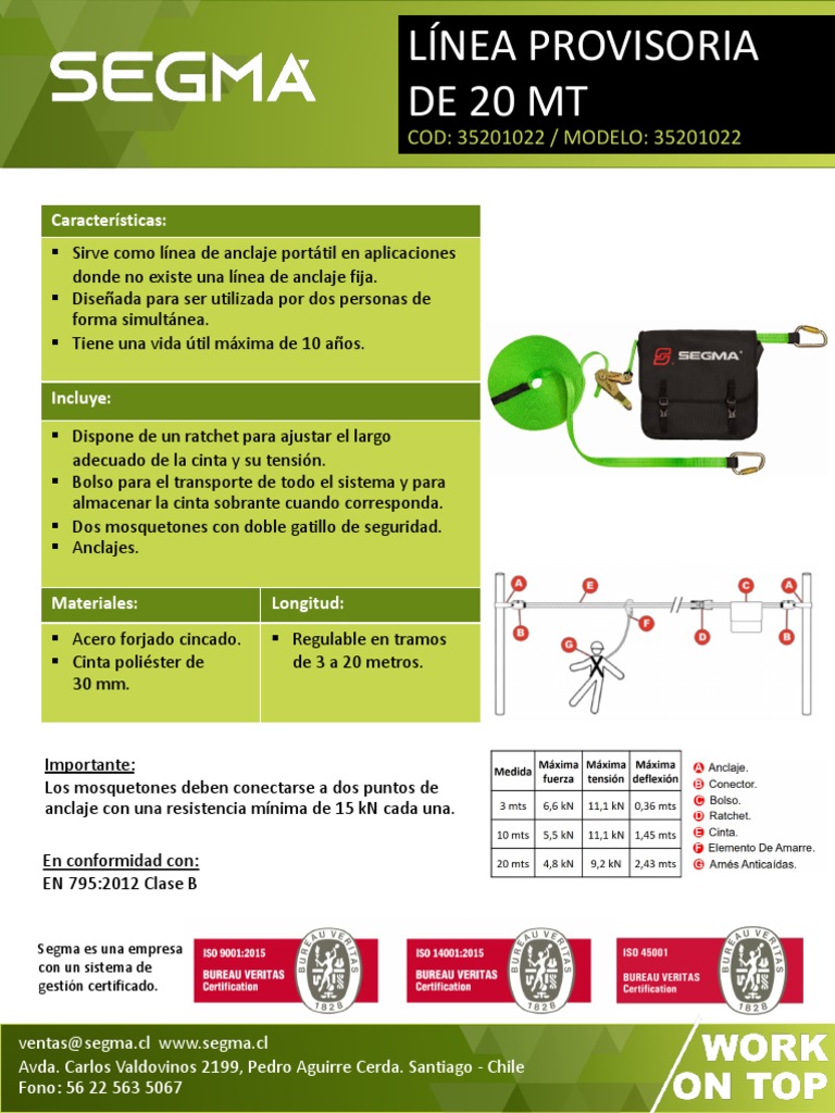 Ficha Linea Provisoria 20m 35201022 | PDF