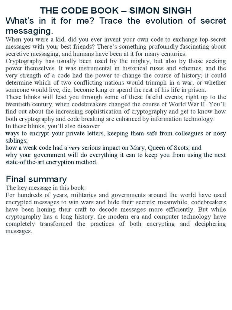 The Code Book - Simon Singh | PDF
