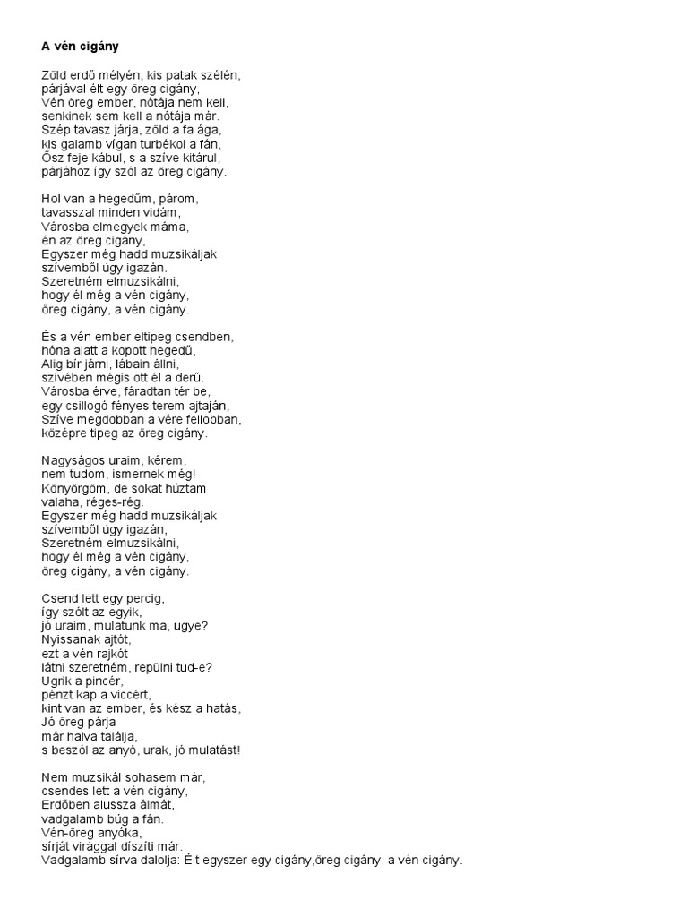 A Vén Cigány | PDF