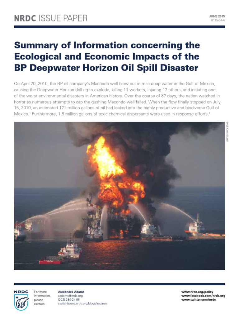 Gulfspill Impacts Summary IP | PDF | Deepwater Horizon Oil Spill | Oil Spill