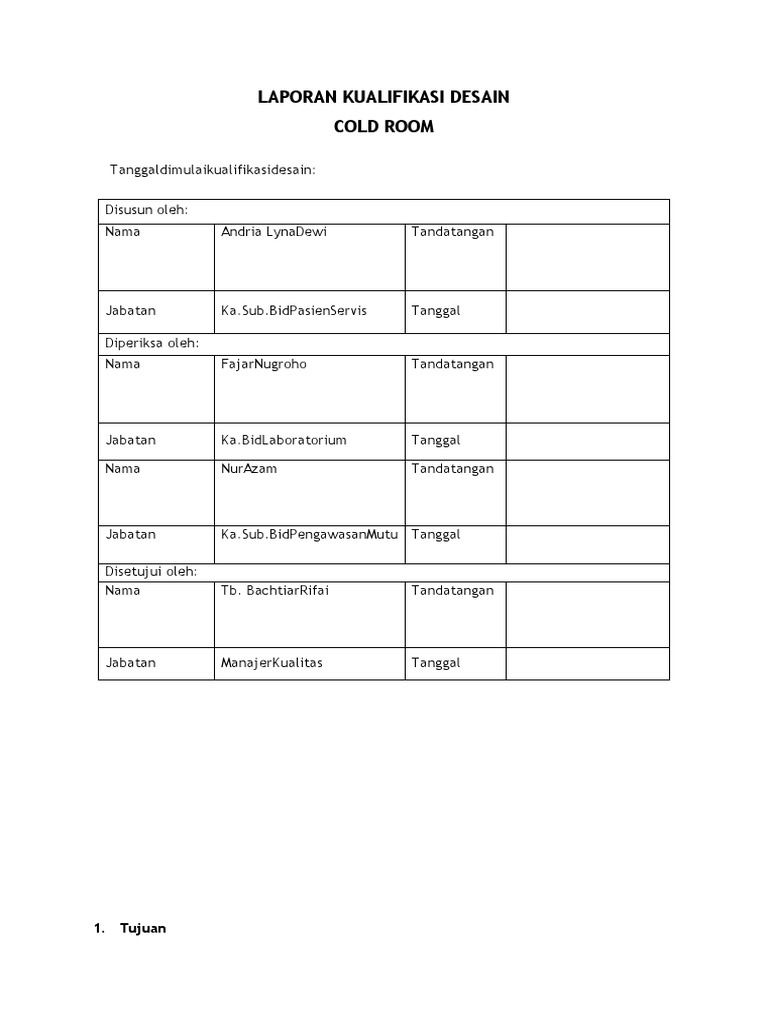 Format Laporan Kualifikasi Desain | PDF
