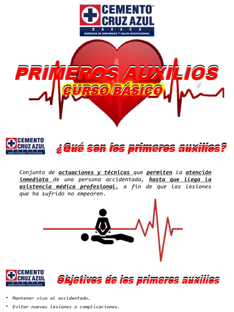 PRIMEROS AUXILIOS | PDF | Reanimación cardiopulmonar | Primeros auxilios
