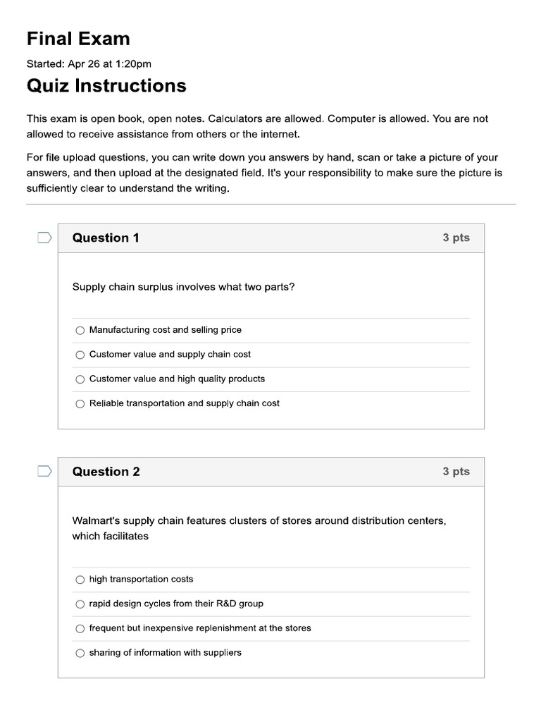 Quiz SCM | PDF